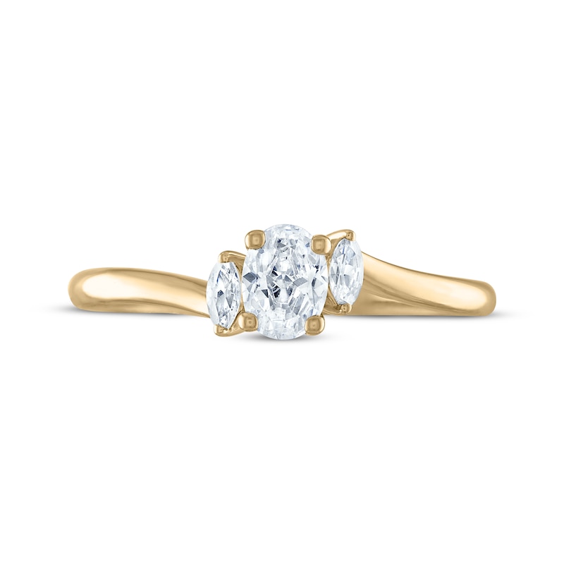 Memories Moments Magic Oval And Marquise Cut Diamond Three Stone