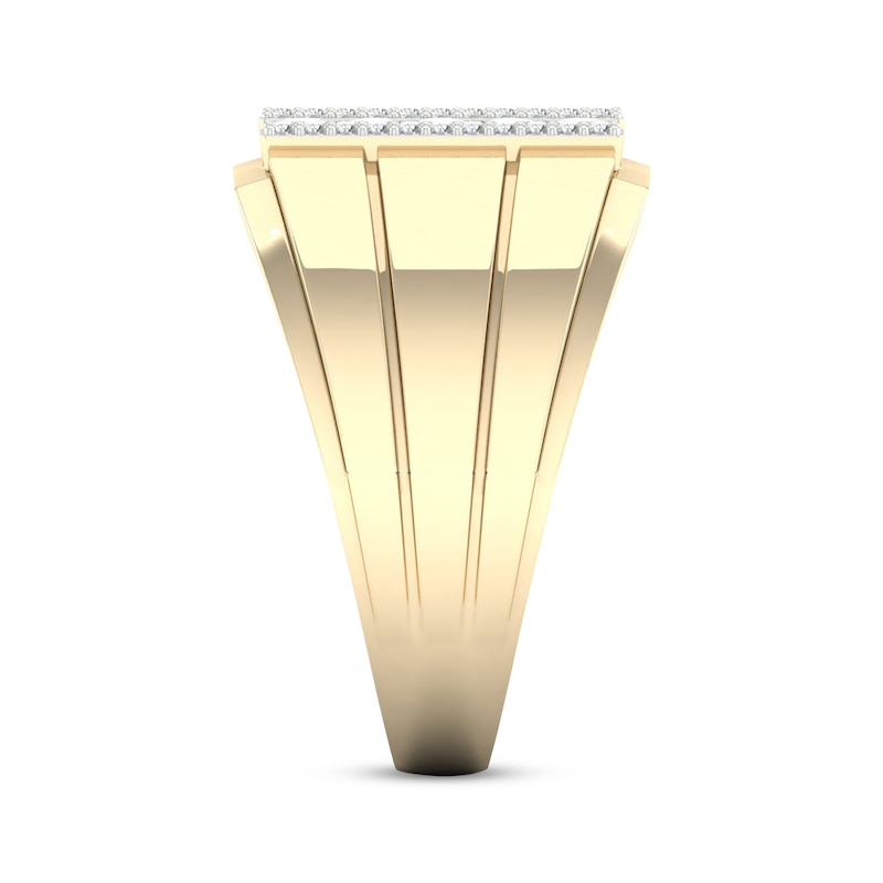 Men's Diamond Grid Ring 3/4 ct tw 10K Yellow Gold | Kay
