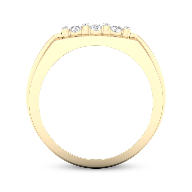 Men's Diamond Grid Ring 3/4 ct tw 10K Yellow Gold | Kay