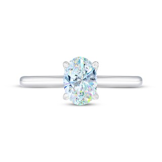 THE LEO First Light Diamond Oval-Cut Solitaire Engagement Ring 1 ct tw ...