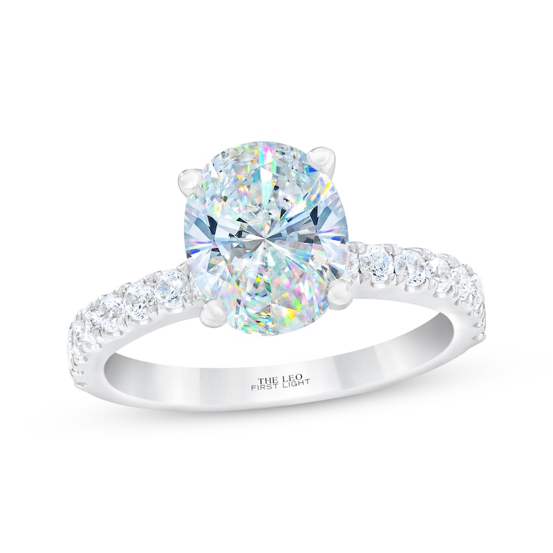 THE LEO First Light Diamond Oval-Cut Engagement Ring 2-3/8 ct tw 14K ...