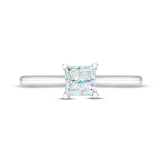 THE LEO First Light Diamond Princess-Cut Solitaire Engagement Ring 1/2 ...