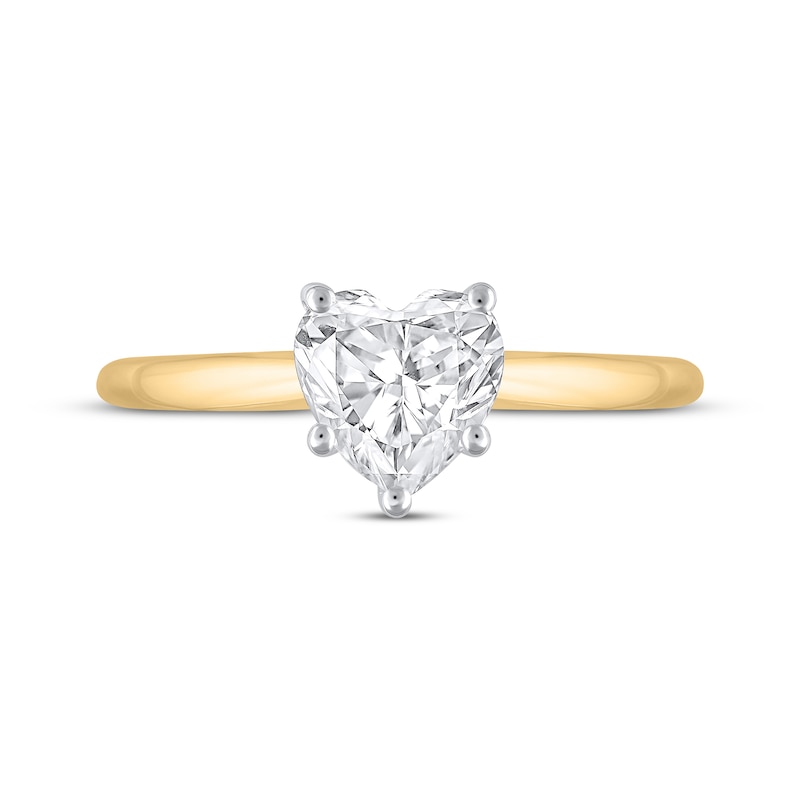 Now + Forever Lab-Grown Diamonds Heart-Shaped Solitaire Engagement Ring ...