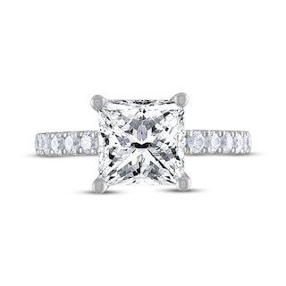 THE LEO Diamond Princess-Cut Engagement Ring 3-1/2 ct tw 14K White Gold ...
